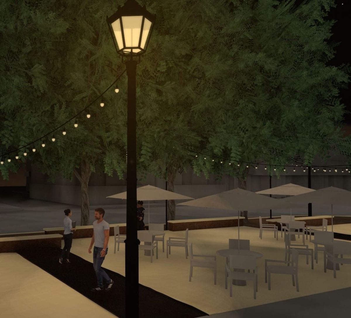 Permanent seating, gathering spot coming with pedestrian plaza – The ...