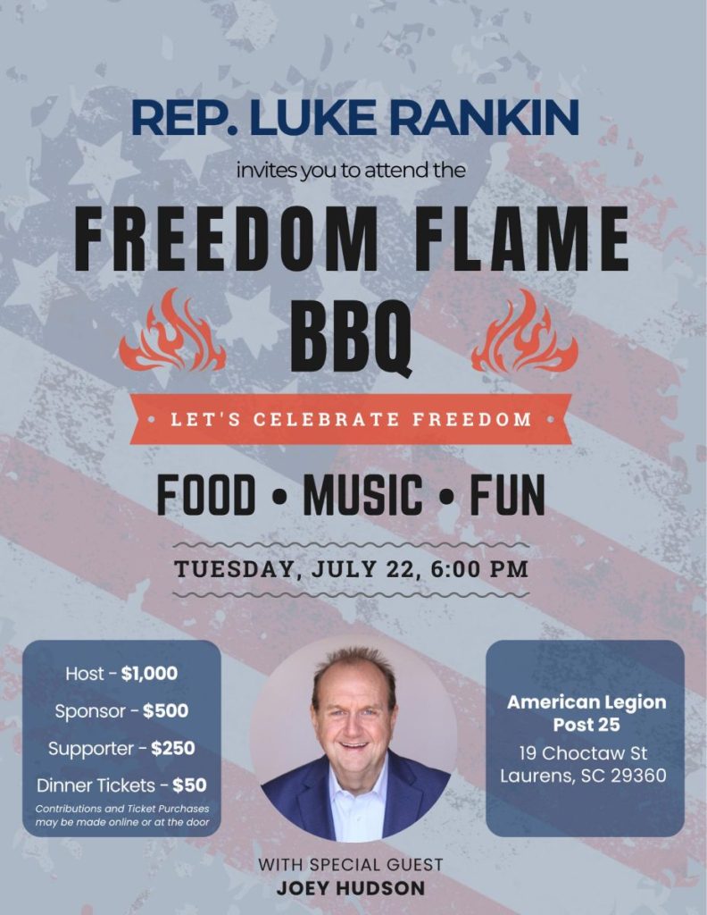Freedom Flame BBQ set for Tuesday, July 22, in Laurens – The Laurens ...